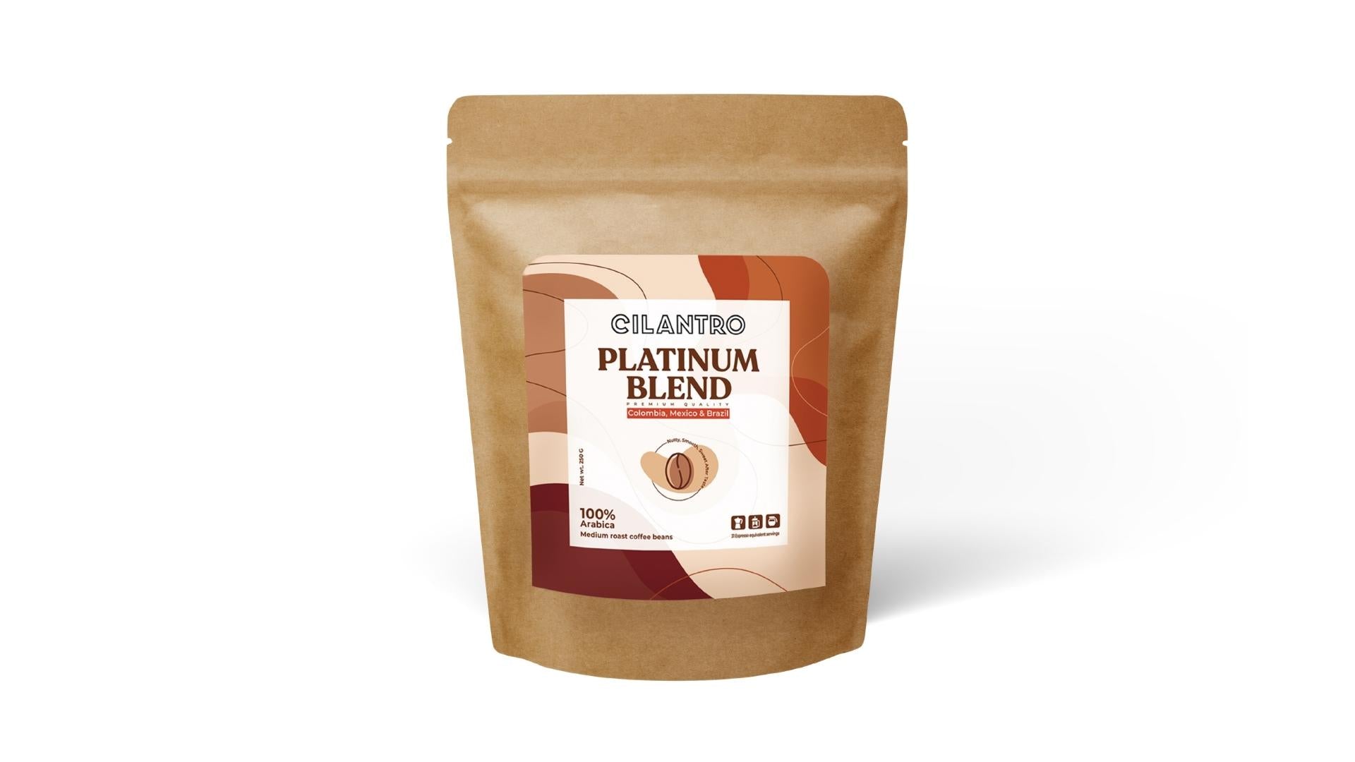 250g of Platinum Coffee (Whole Beans or Ground) – Cilantro